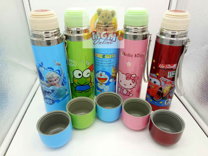 Termos air panas Karakter Frozen / Doraemon / Hello K / Cars / Keropi ...