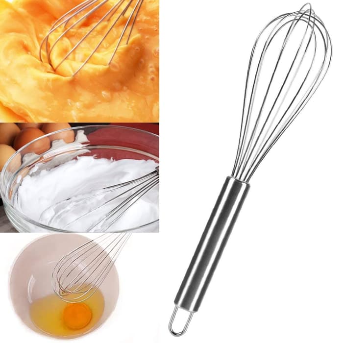 PREMIUM Kocokan Telur Full Stainless 14inch / Egg whisk/ kocokan kue ...