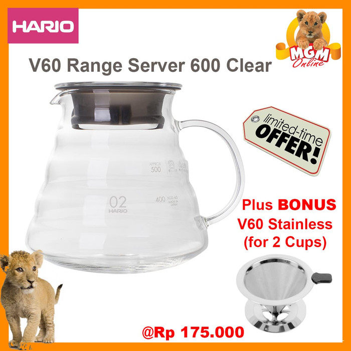 HARIO V60 Range Server 600 Clear XGS-60 / Coffee Server Hario 600ML ...