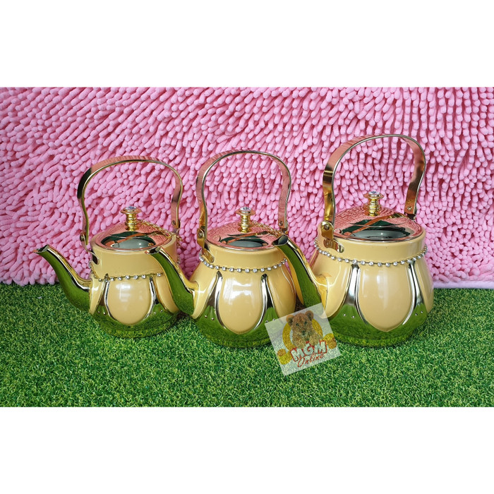 SET3 Teko emas stainless DIAMOND teko arab zam zam TEBAL PREMIUM 2634 ...