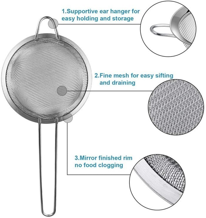 SET2 JUMBO Saringan stainless steel saringan teh 22-24cm – Welcome to ...