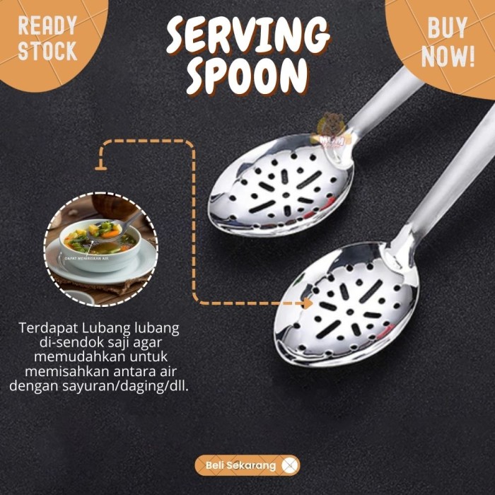 sendok panjang stainless cocok untuk buffet catering dan restaurant ...